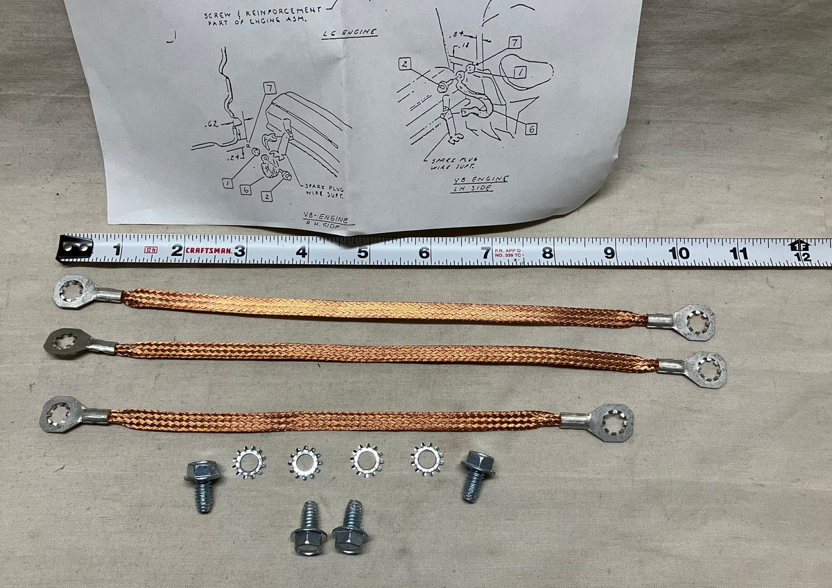 64 65 Chevelle Ground Strap Kit 3 Piece El Camino 1964 1965 ...