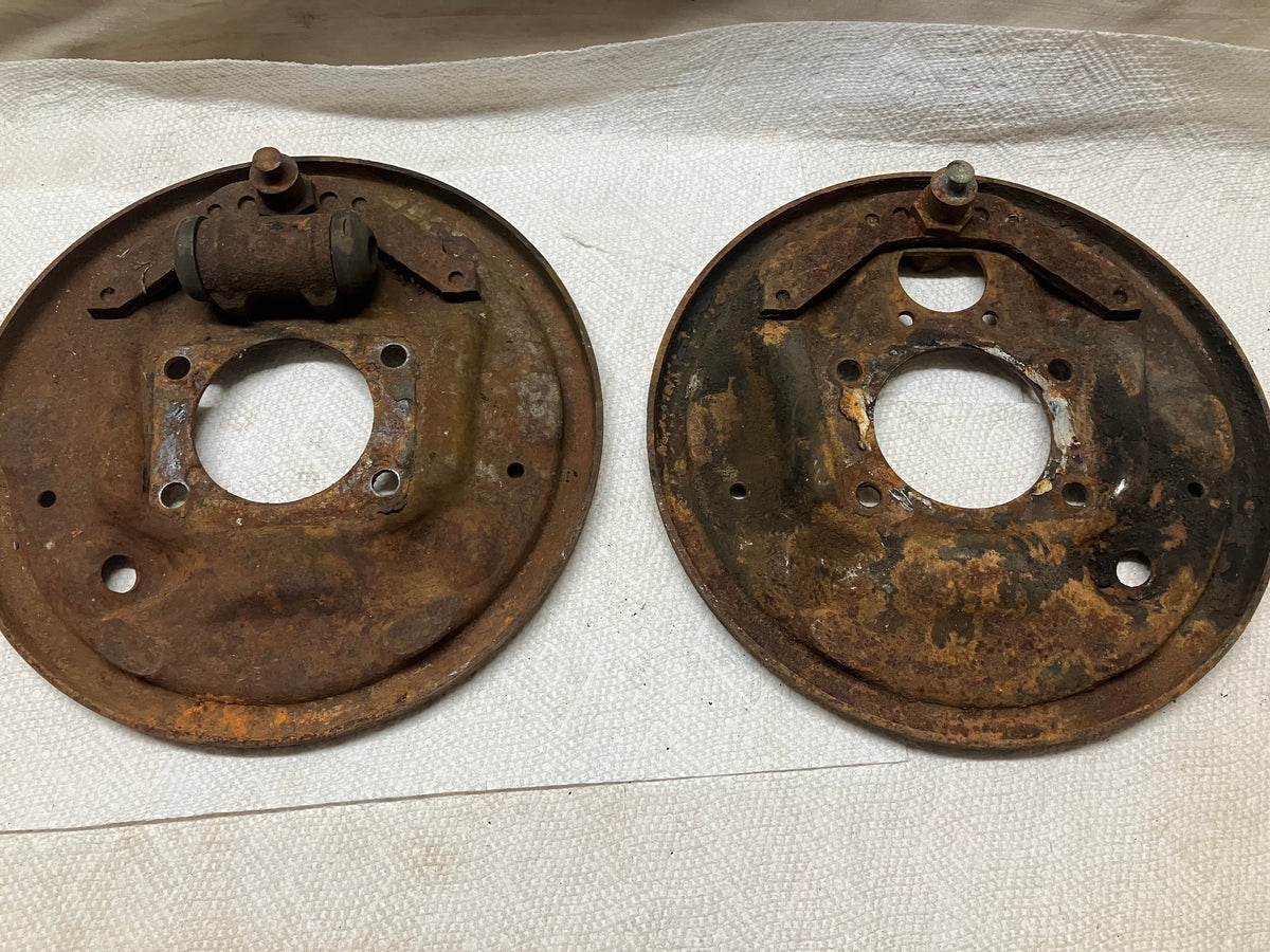 62 63 Chevy II Nova Rear Axle Backing Plates 4 Lug Original 1962 1963 ...